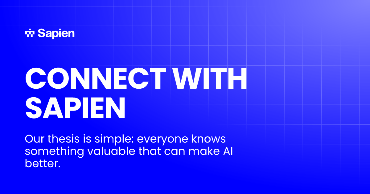 CONNECT WITH SAPIEN | Sapien